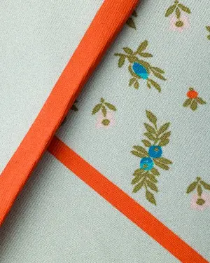 Prada Printed Silk Twill Skinny Scarf