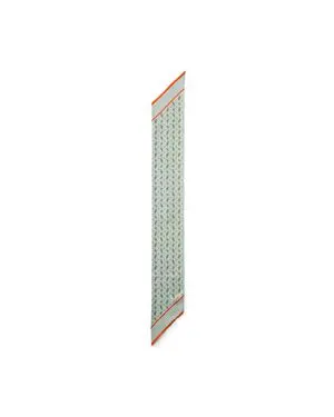 Prada Printed Silk Twill Skinny Scarf