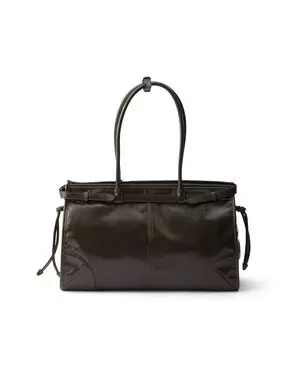 Prada Bonnie Large Leather Handbag - Green