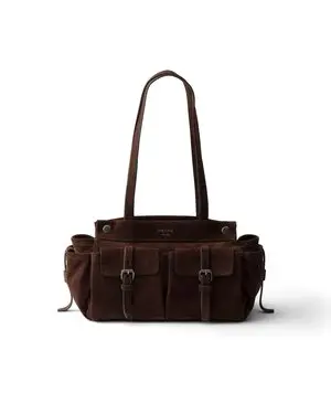 PRADA Medium Suede Tote Bag