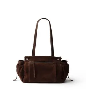 Prada Medium Suede Tote Bag