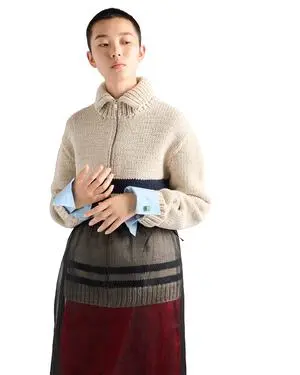 Prada Wool Zipper Cardigan