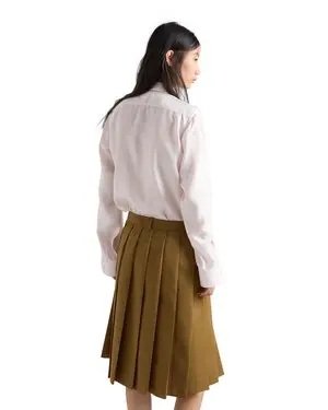 Prada Silk Poplin Shirt With Detachable Scarf - Pink