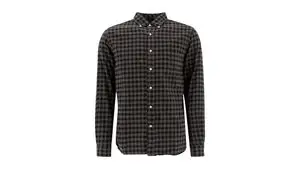 BEAMS Bd Gingham Check Shaggy Shirt - Grey