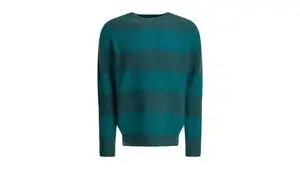 BEAMS Wool Crew Neck Sweater - Blue
