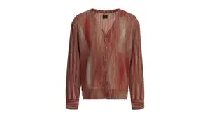 Needles Striped Cardigan - Red