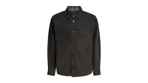 StÜssy Heavy Washed Canvas Shirt - Black