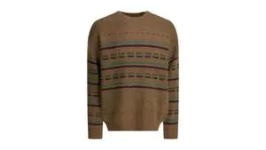 BEAMS Woolblend Crewneck Sweatshirt Sweater - Brown