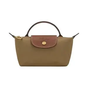 Longchamp Le Pliage Original Pouch With Handle 'olive - Green