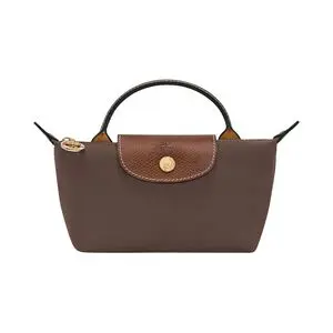 Longchamp Le Pliage Original Pouch With Handle 'mocha - Brown