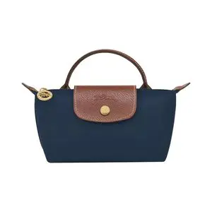 Longchamp Le Pliage Original Pouch With Handle 'navy - Blue