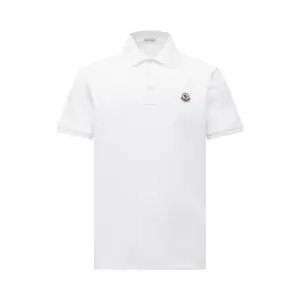 Men's Moncler White Polos