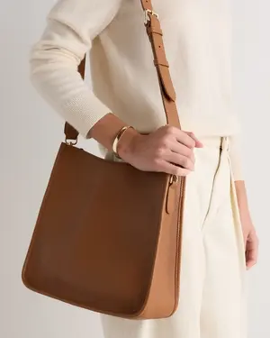 Quince Emilia Crossbody - Cognac