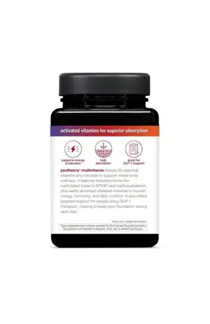 YOUTHEORY Multivitamin Supplement Essential Daily Nutrition Vegetarian Capsules 150 Vegetarian Capsules