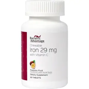 BARIATRIC ADVANTAGE Chewable Iron 29 Mg Supplement With Vitamin C Support 90 Count - None