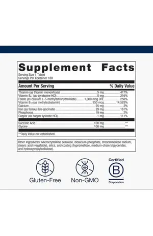 METAGENICS Hemagenics Iron Supplement With B12 B6 And Folate 180 Tablets