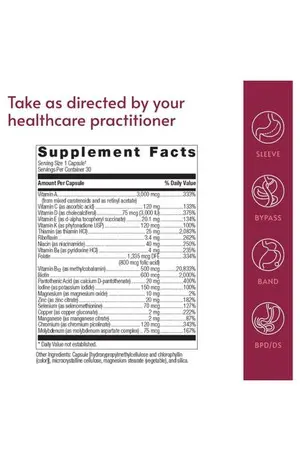 BARIATRIC ADVANTAGE Ultra Solo Daily Multivitamin Iron-free Capsules 30 Capsules