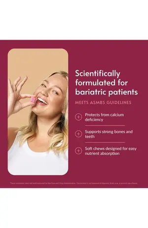 BARIATRIC ADVANTAGE Calcium Citrate Chewy Bites Highly Absorbable Vitamin D3 Supplement 90 Count