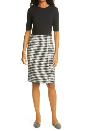 Ted Baker London Johan Mixed Media Dress - Black