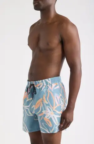 BILLABONG Good Times Palm Tree Swim Trunks - Pale Mauve