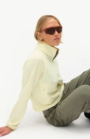 HALFDAYS Rebecca Half-zip Fleece Pullover - Chardonnay