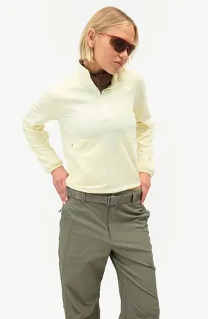HALFDAYS Rebecca Half-zip Fleece Pullover - Chardonnay