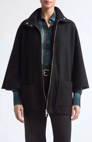 Eleventy Full Zip Wool Coat - 22 Black