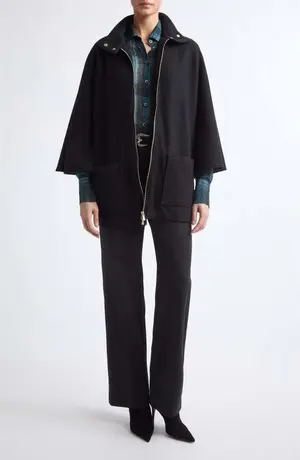 Eleventy Full Zip Wool Coat - 22 Black