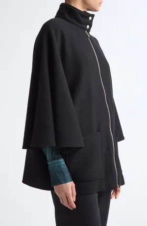 Eleventy Full Zip Wool Coat - 22 Black