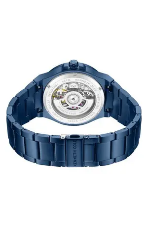 KENNETH COLE Skeleton Dial Automatic Bracelet Watch