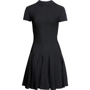 Balmain Glittered Compact Viscose Knit Dress