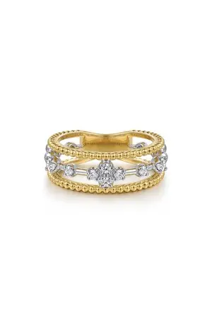 GABRIEL & CO. 14k Gold Diamond Band Ring