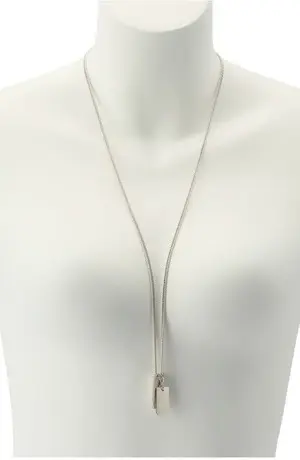 ALLSAINTS Dog Tag Long Pendant Necklace
