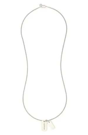 ALLSAINTS Dog Tag Long Pendant Necklace