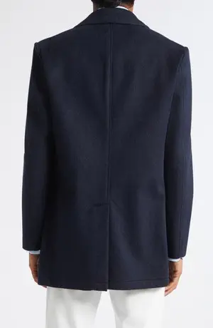 Isaia San Gennaro Cashmere Jacket With Embroidered Lapels