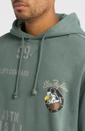 Alpha Industries Elite Graphic Hoodie - Deep Forest