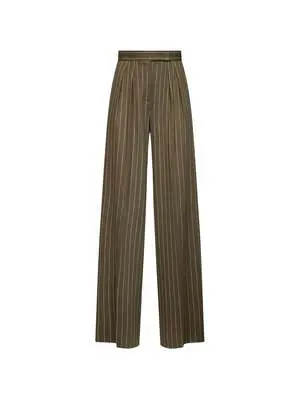 Max Mara High-waist Wide-leg Pinstripe Trousers