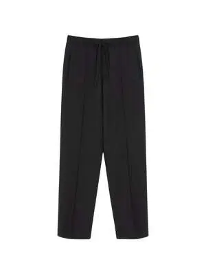 Valentino Garavani Drawstring Straight-leg Trousers - Black