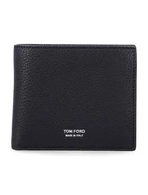TOM FORD Grain Leather Bifold Wallet With Embossed Logo