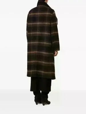 MARANT ETOILE Gihan Fringed Plaid Coat