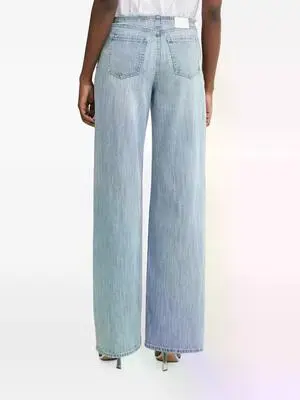 Armani Exchange Frayed-edge Wide-leg Jeans