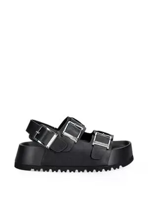 BUFFALO Jane Athena Buckle-fastening Platform Sandals - Black