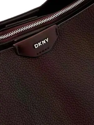 Dkny Medium Willa Logo-plaque Pebbled-leather Tote Bag