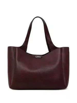 Dkny Medium Willa Logo-plaque Pebbled-leather Tote Bag - Red
