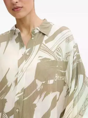 Dkny Abstract Print Chest Pocket Shirt