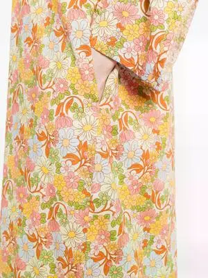 BAMBAH Lola Floral Print Maxi Dress - Orange