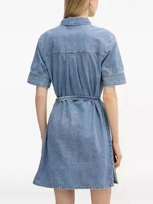 Dkny Belted Denim Mini Dress