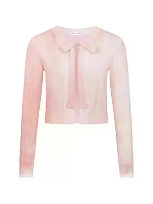 Oscar De La Renta Tie-neck Cropped Cardigan