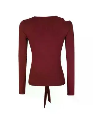 Federica Tosi Cut-out Tie-fastening Sweater - Red