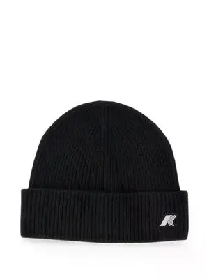 K-WAY Brice Logo-patch Beanie Hat - Black